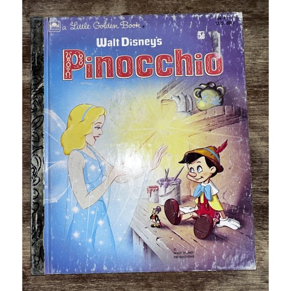 Toys | Vintage Children Stories A Little Golden Book Pinocchio Disney ...